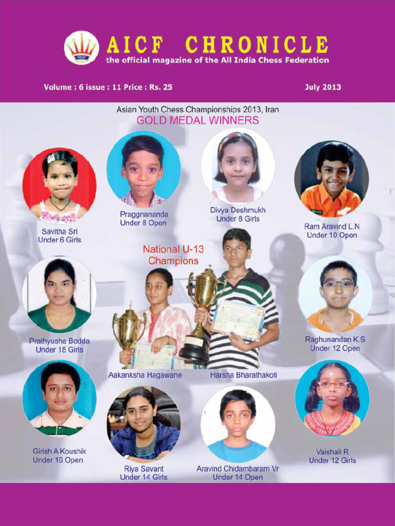 2013-July-Chronicle-AICF | PDF | Chess