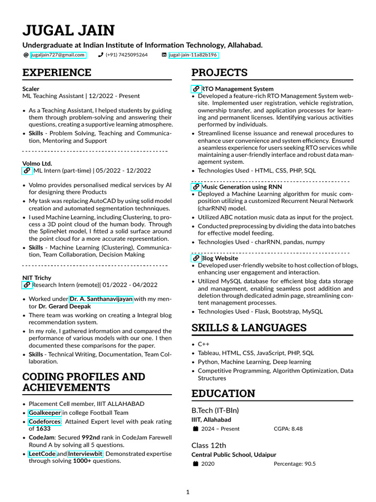 Jugal Resume | PDF | Machine Learning | My Sql