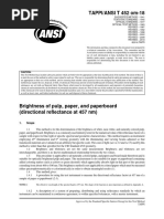 Tappi Standard Method | PDF | Paper | Paperboard