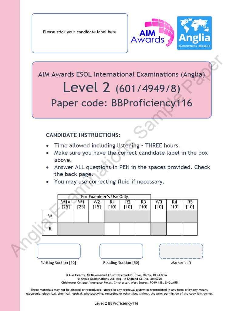 Proficiency Template BB116 | PDF