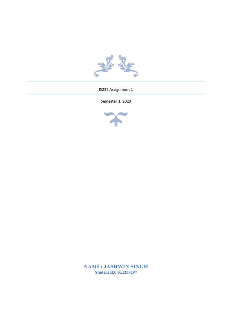 IS222 Asignment 1 | PDF | Databases | Invoice