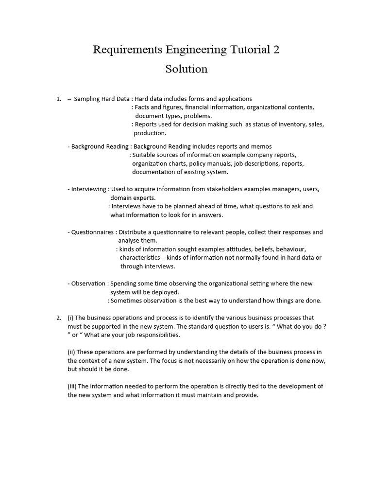 S11209297 CS230 Tutorial Week3 Solution | PDF | Information | System