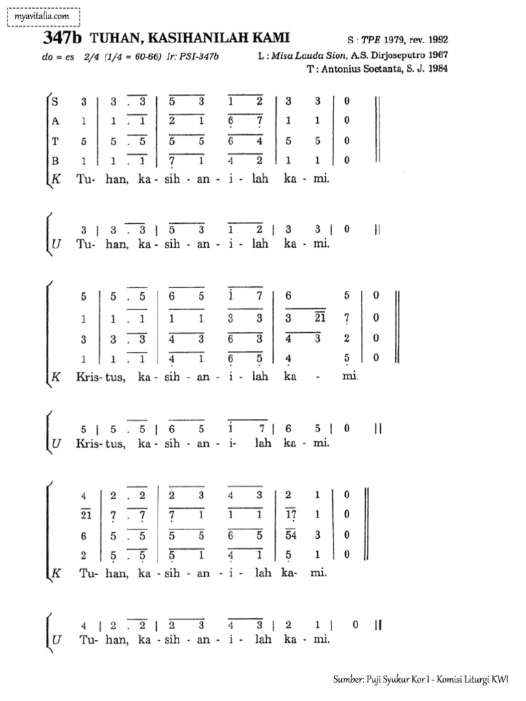 PS 347b Tuhan Kasihanilah Kami | PDF