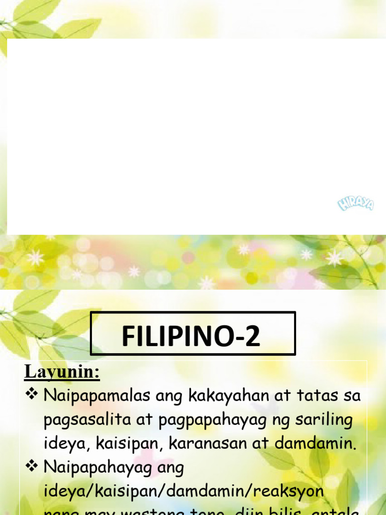 Filipino Presentation 081952 | PDF