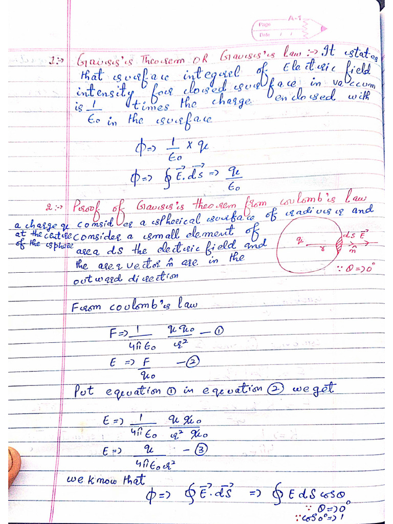Gauss, S Theorem and Its Proof | PDF