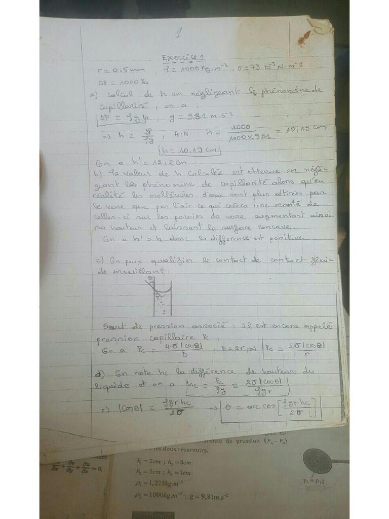 Correction TD Méca Fluides | PDF