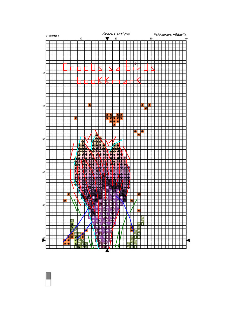 Crocus Sativus Cross-Stitch Guide | PDF