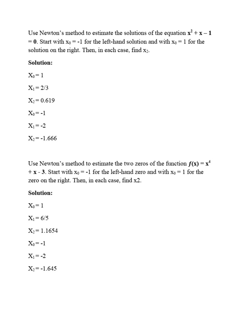 Newton's Raphson Method | PDF | Teaching Methods & Materials