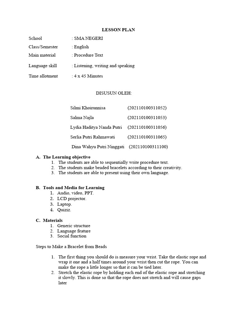 Lesson Plan | PDF | Critical Thinking | Creativity