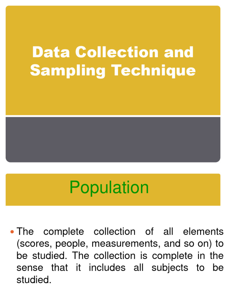 Chapter - 2 (Sampling Technique) | PDF | Sampling (Statistics) | Scientific Method