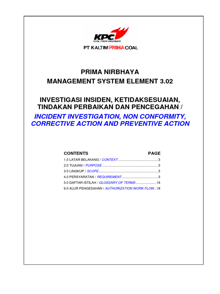 HSE KPC KPC MSE3.02 DOC ELMb 001 | PDF | Safety