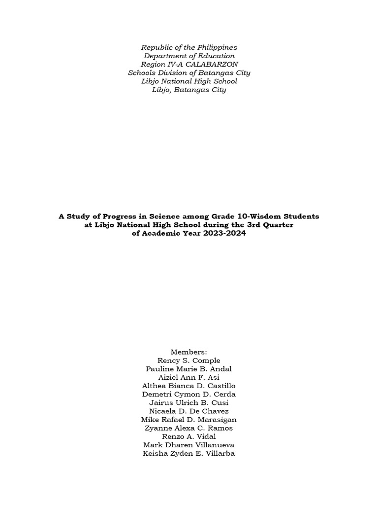 Mathematics Mini Research | PDF | Science | Learning