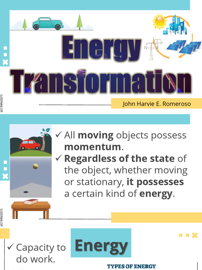 Energy Transformation Types of Energy | PDF | Kinetic Energy ...