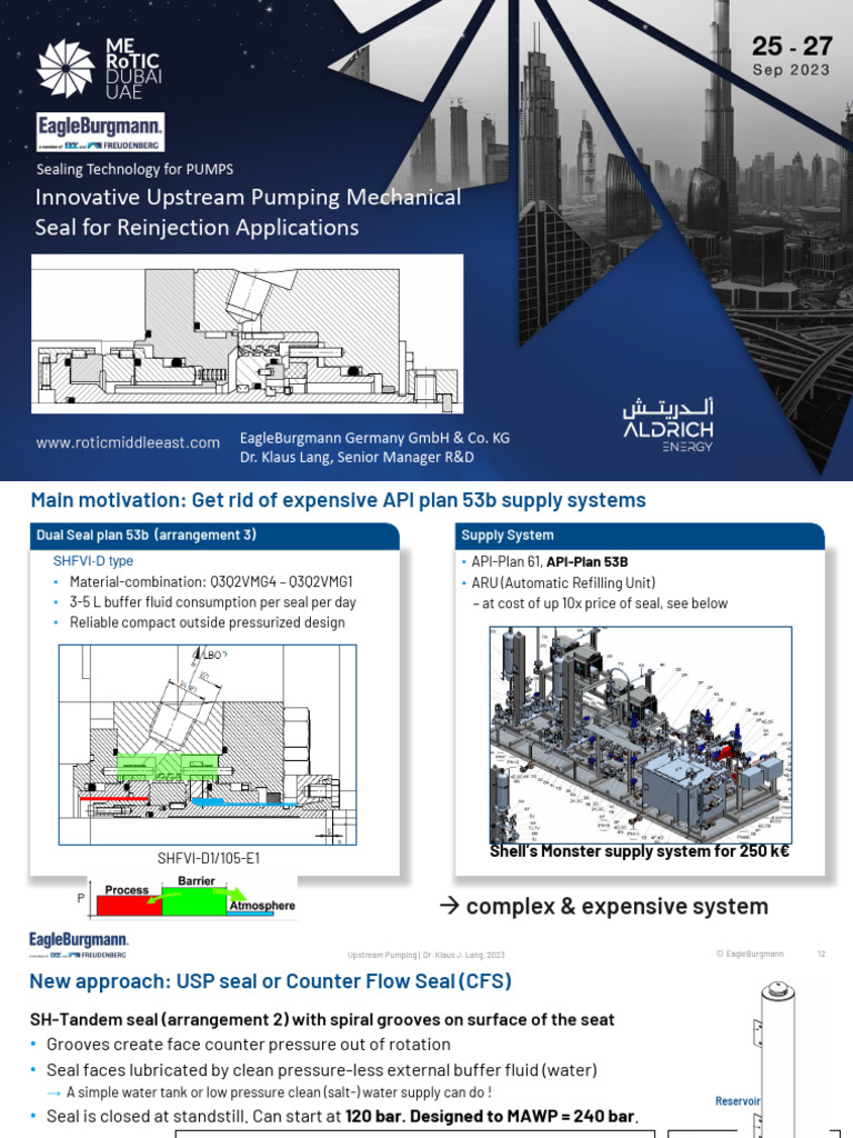 Upstream Pumping Mechanical Seal - Eliminates API Plan 53B | PDF | Pump ...