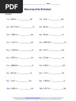 Unit Conversion Practice Worksheet | PDF