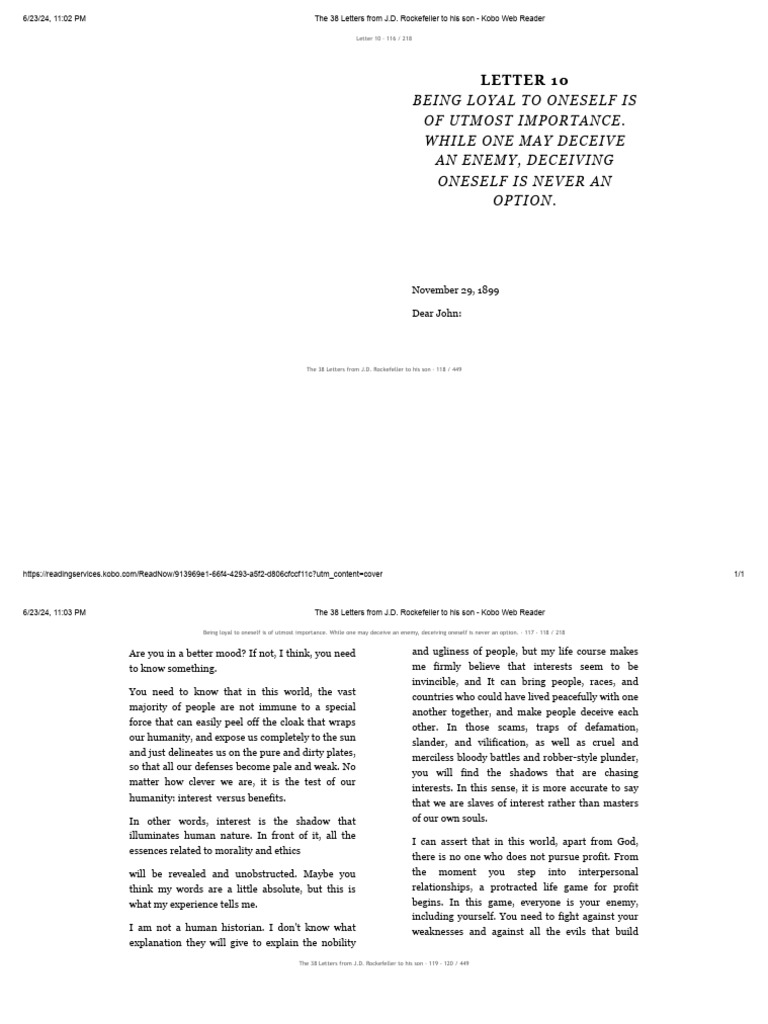 Letter 10 - Reach | PDF | Deception