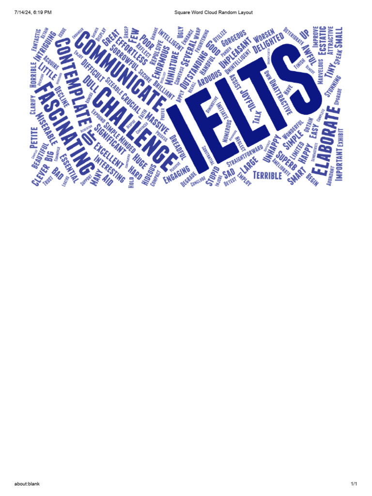 Square Word Cloud Random Layout | PDF