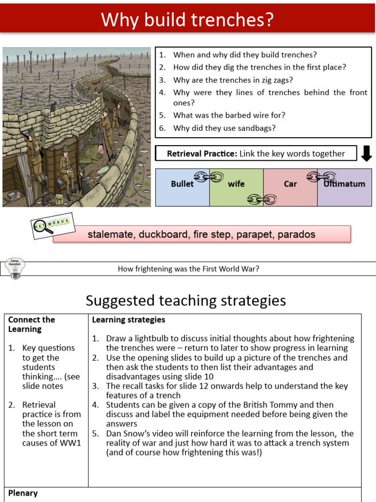 L4 Why Build Trenches | PDF | Trench Warfare | Trench