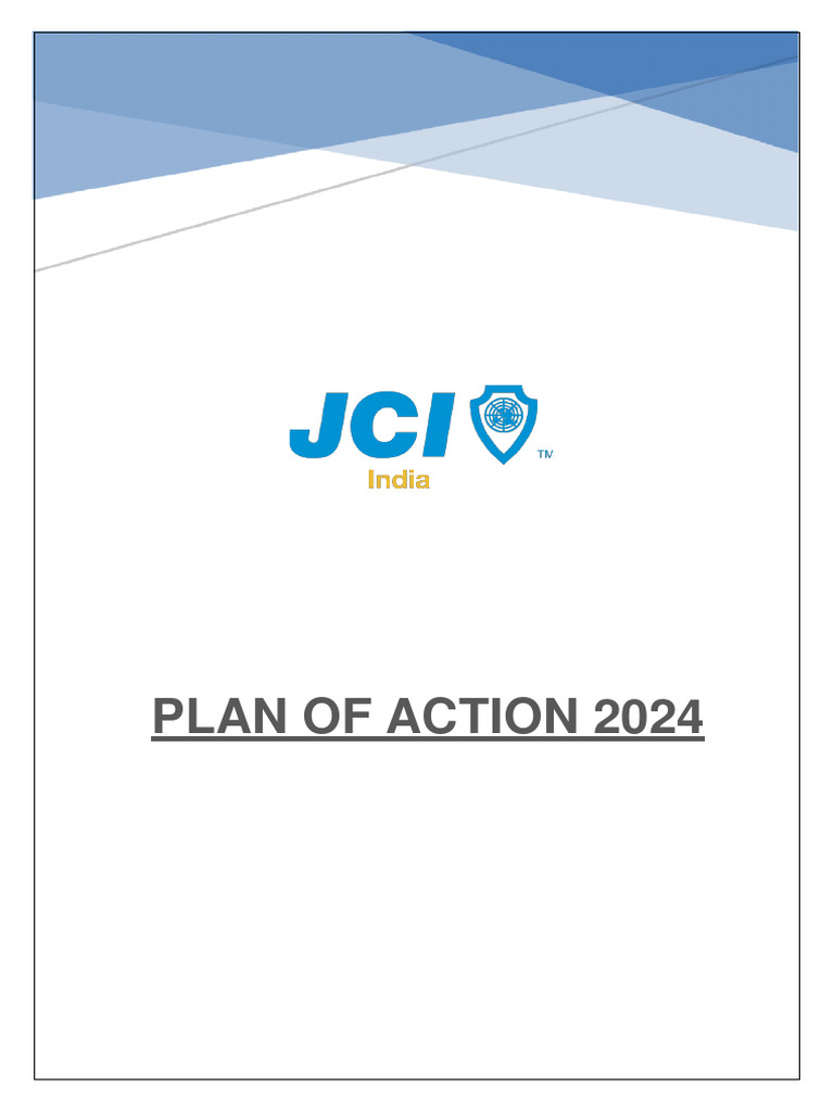 Plan of Action 2024 Jci India Final | PDF | Electronic Waste ...