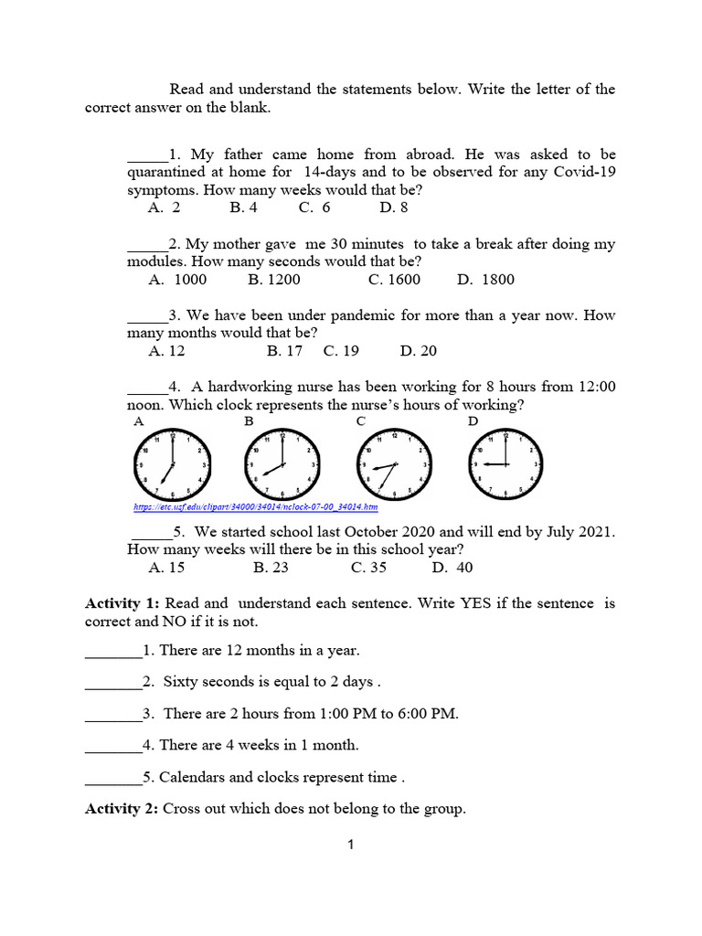 Math Module 1 | PDF | Litre | Kilogram