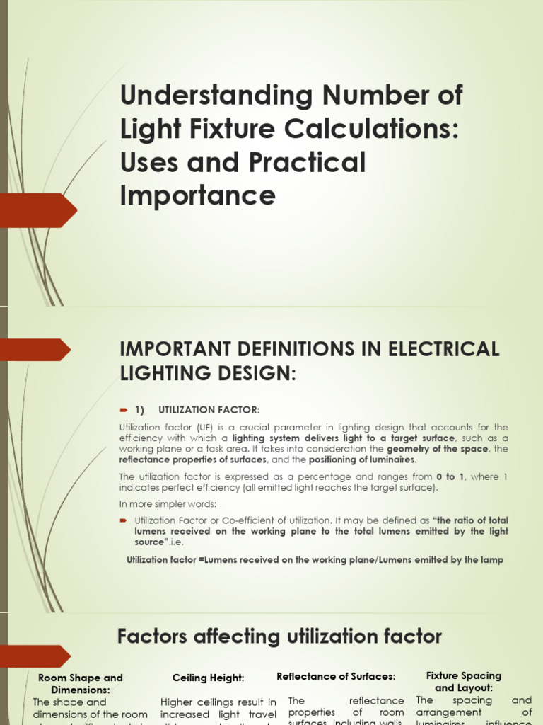 Understanding Number of Light Fixture Calculations | PDF | Lighting ...