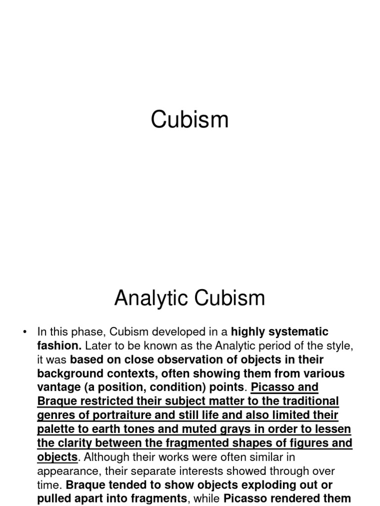 Cubism | PDF | Cubism | Pablo Picasso