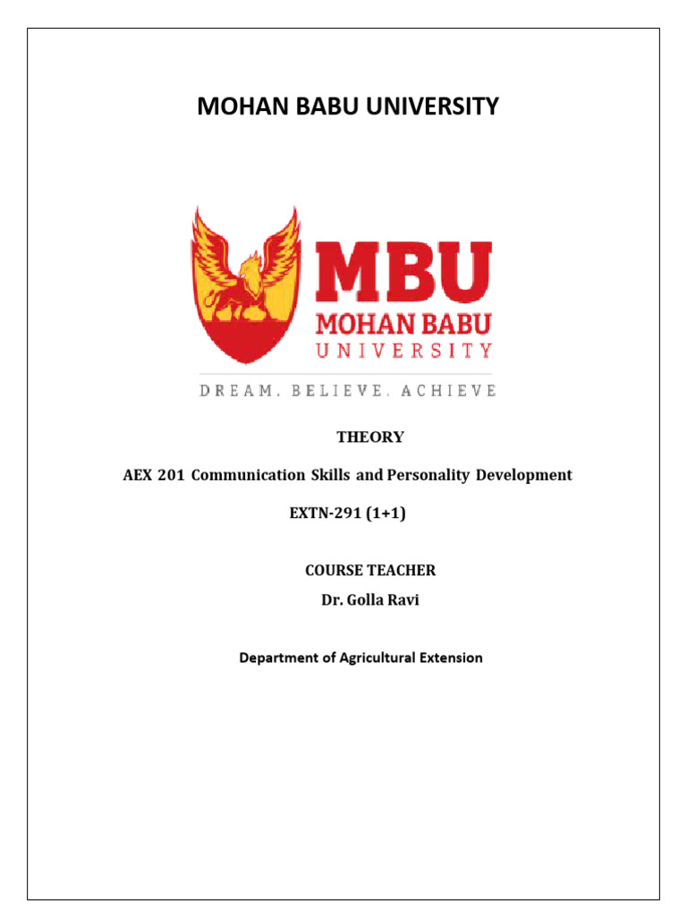 Module 1 | PDF | Communication | Cognition