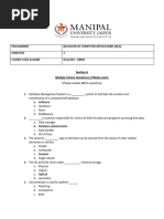 DBMS Insem Question Paper | PDF