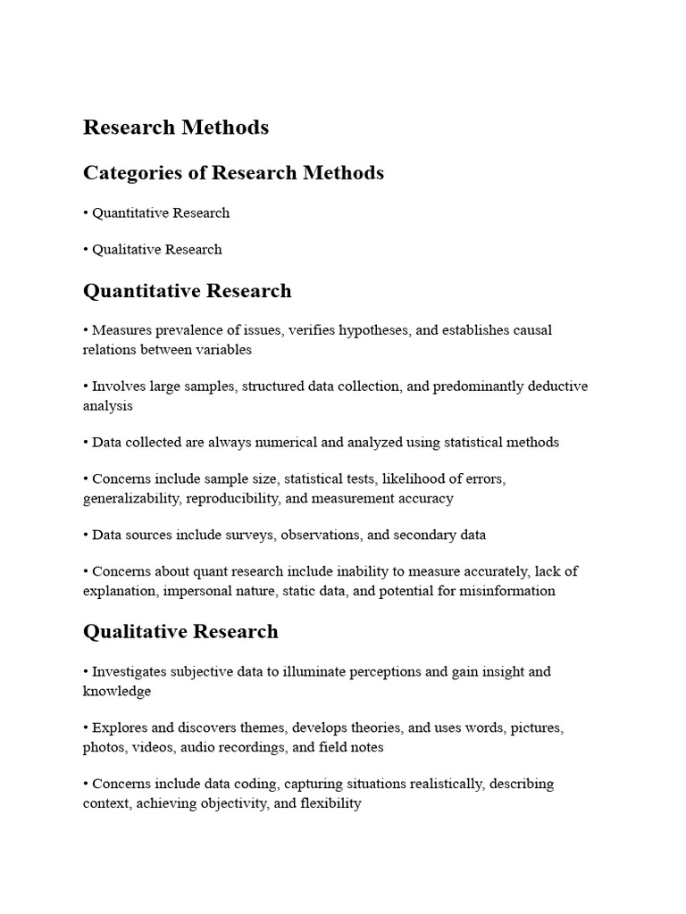 Quantitative vs Qualitative Research | PDF | Science & Mathematics