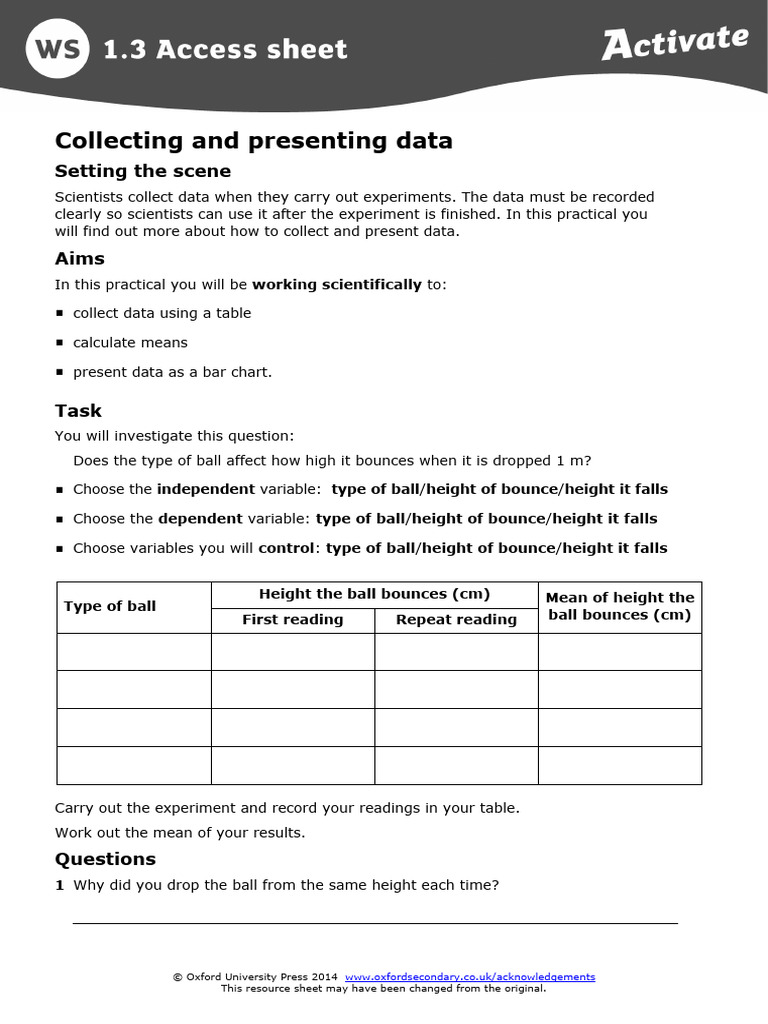 WS1.3 Collecting Data | PDF