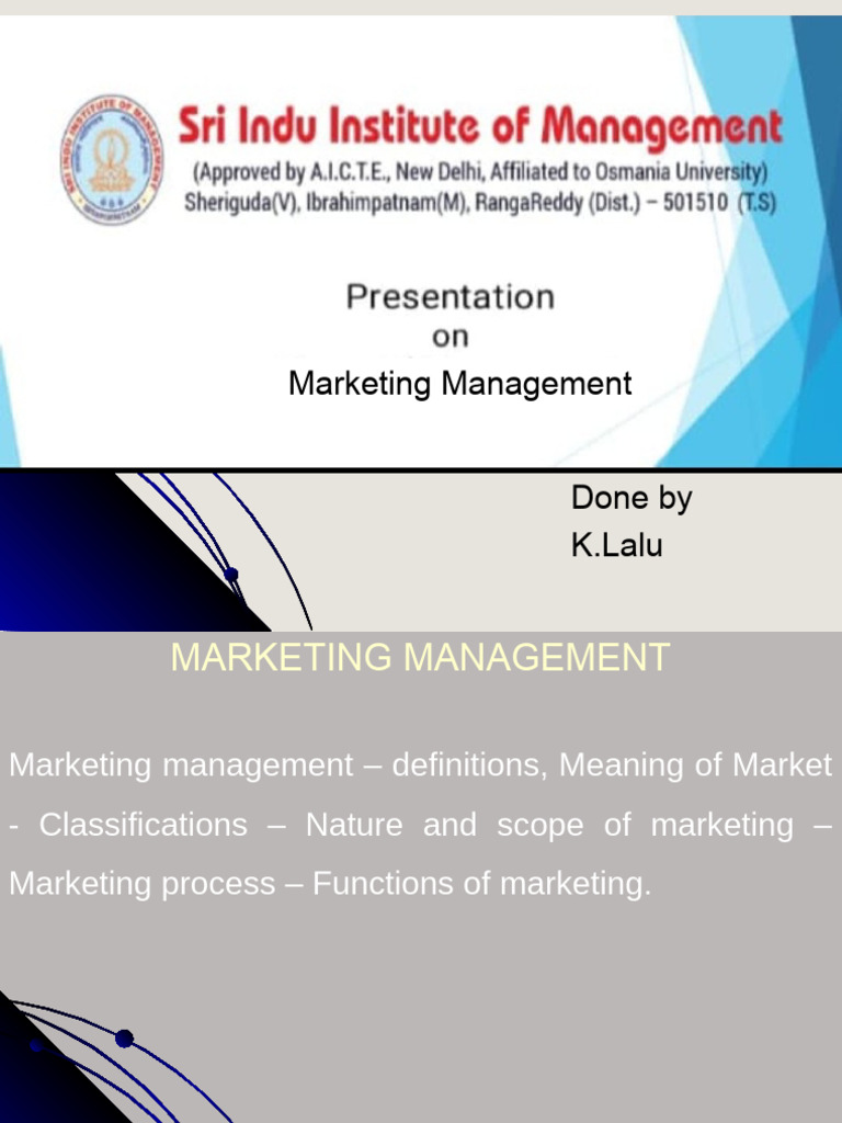 Marketing Managrment | PDF | Marketing | Sales