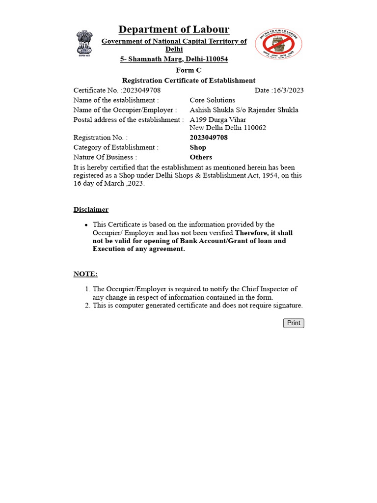 Form C | PDF | Finance & Money Management