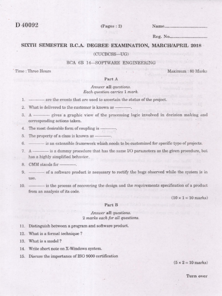 Software Engineering 2018 | PDF