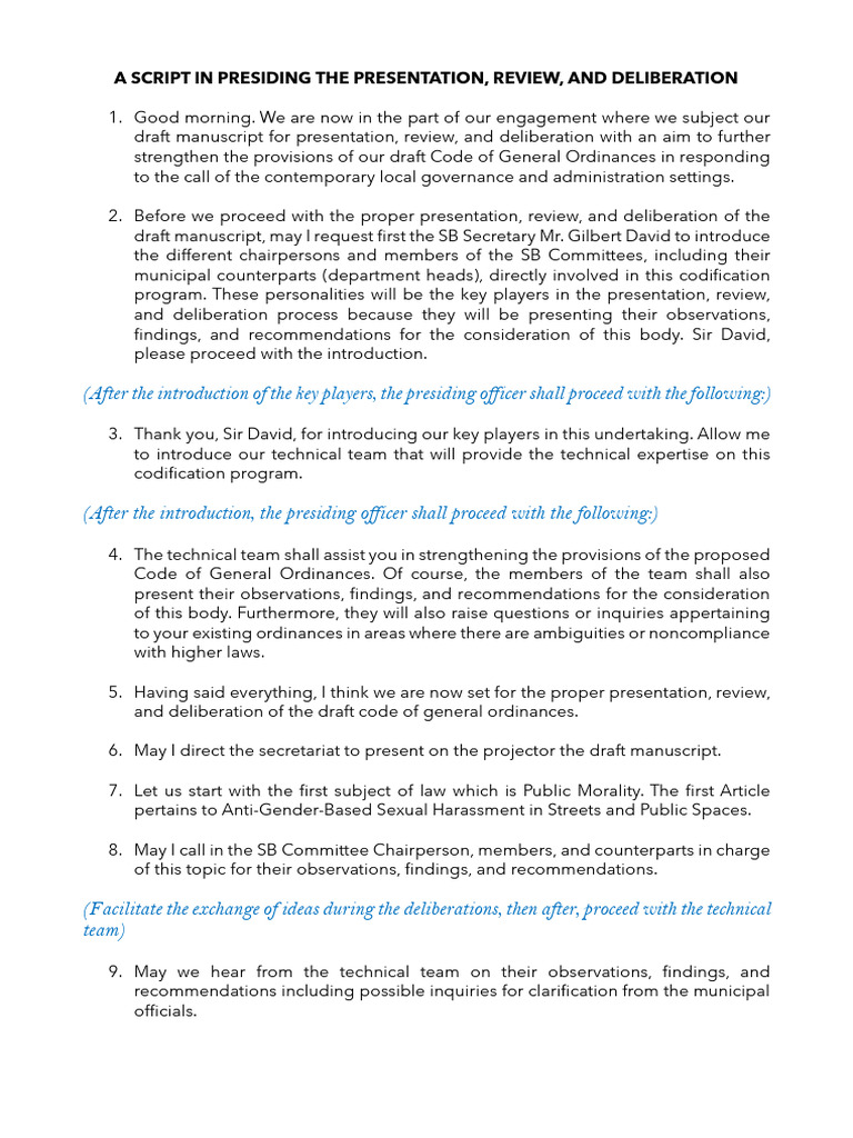 Presider's Guide | PDF | Government | Justice