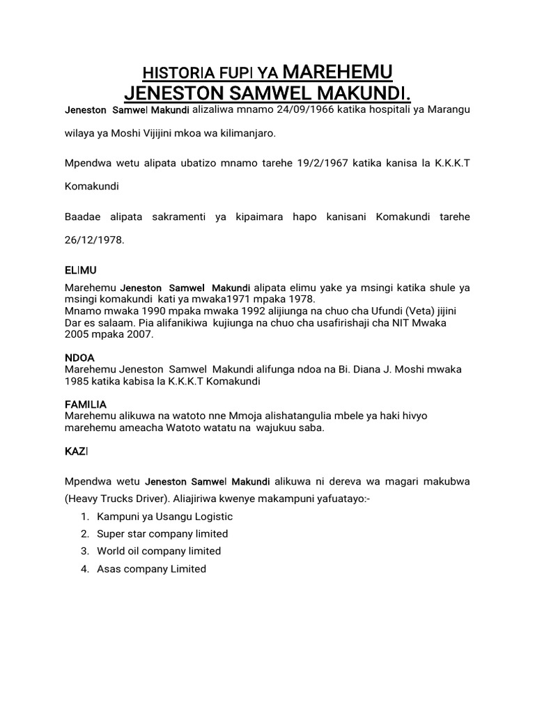 Historia Fupi2 | PDF