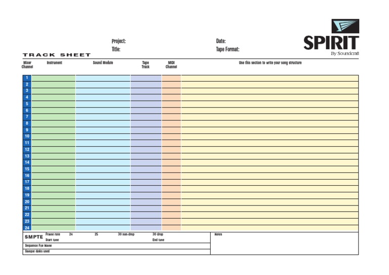 Track Sheet | PDF