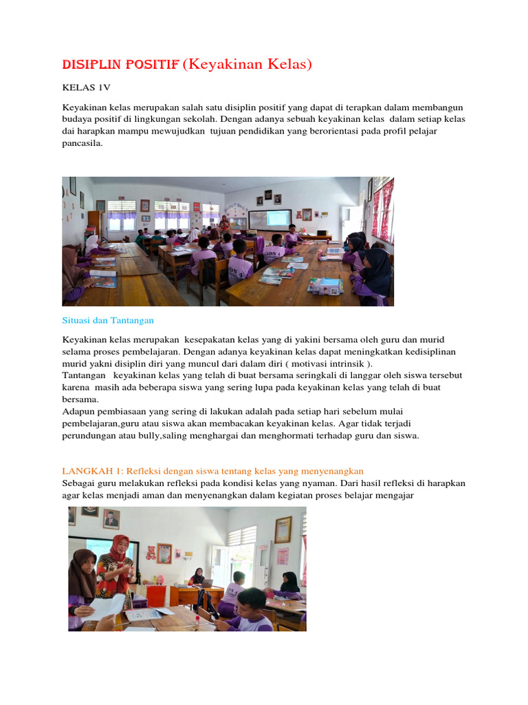 Membangun Keyakinan Kelas Positif | PDF | Karier & Perkembangan