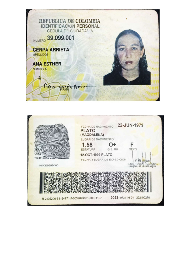 Cedula Ana Esther | PDF