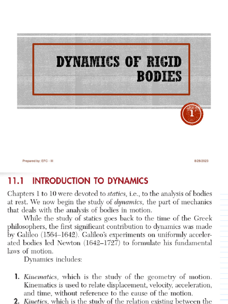Dynamics 1 | PDF