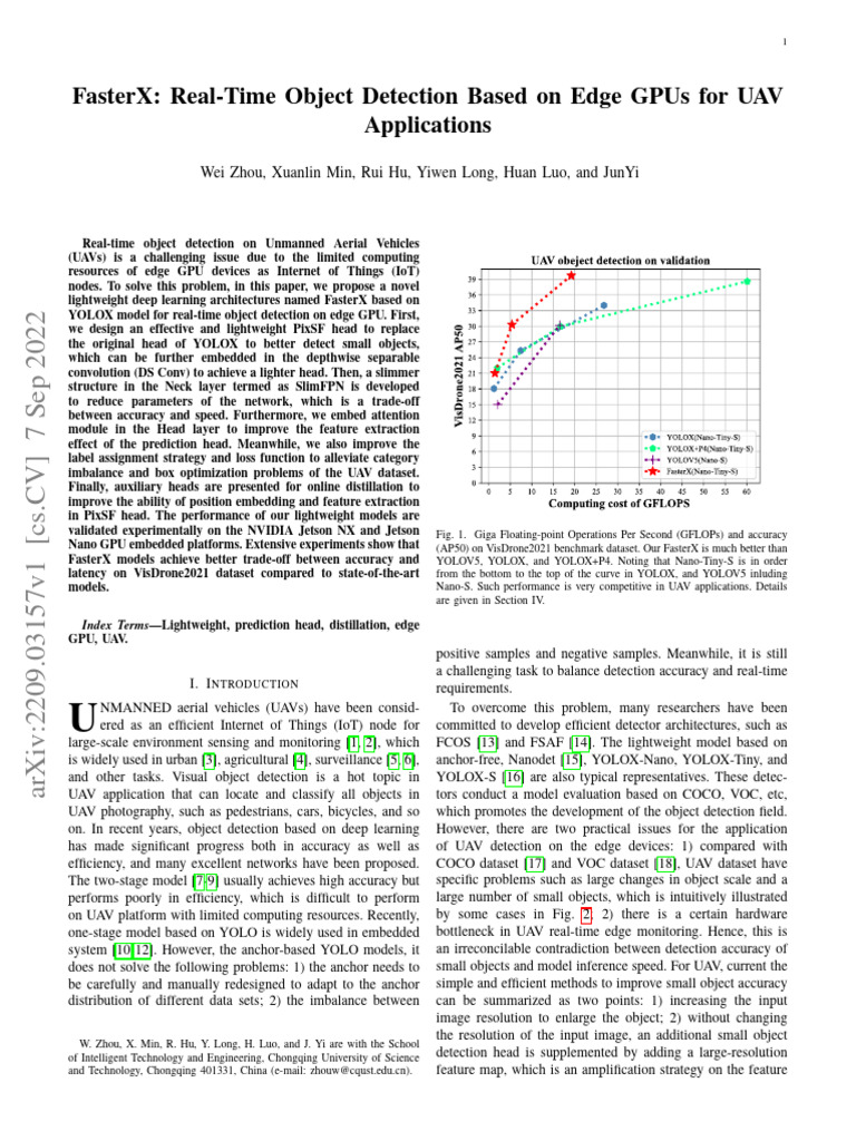 Fasterx: Real-Time Object Detection Based On Edge Gpus For Uav Applications | PDF | Deep ...