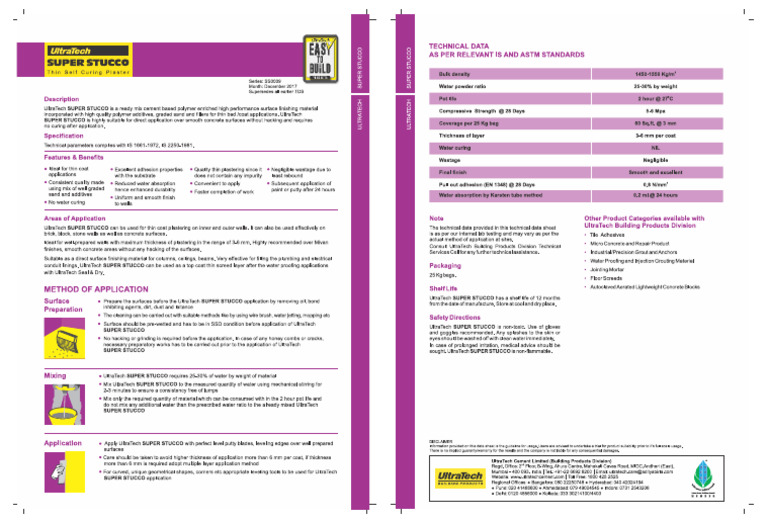Ultratech Super Stucco | PDF
