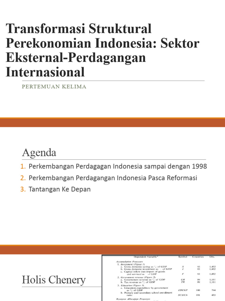 Pertemuan-5 - Transformasi Struktural Perekonomian Indonesia (Sektor ...