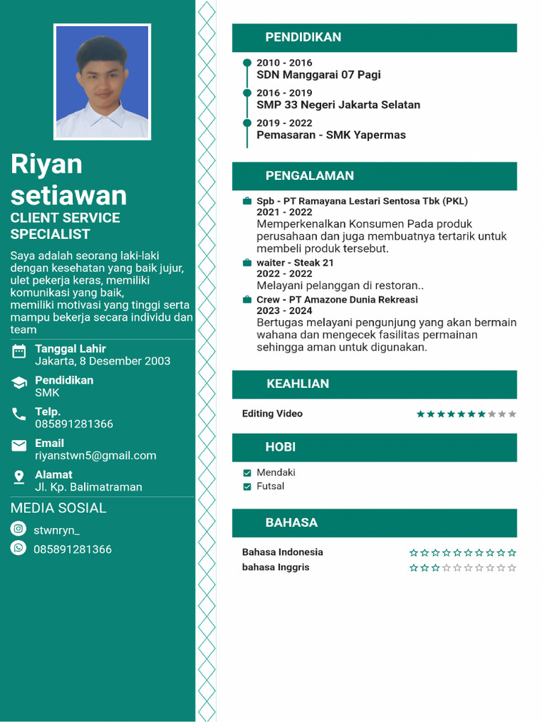 CV-Riyan Setiawan | PDF