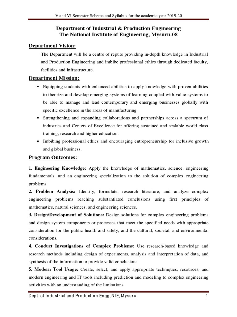 Ipe Iii Year Syllabus 2019 20 Pdf Valve Strength Of Materials