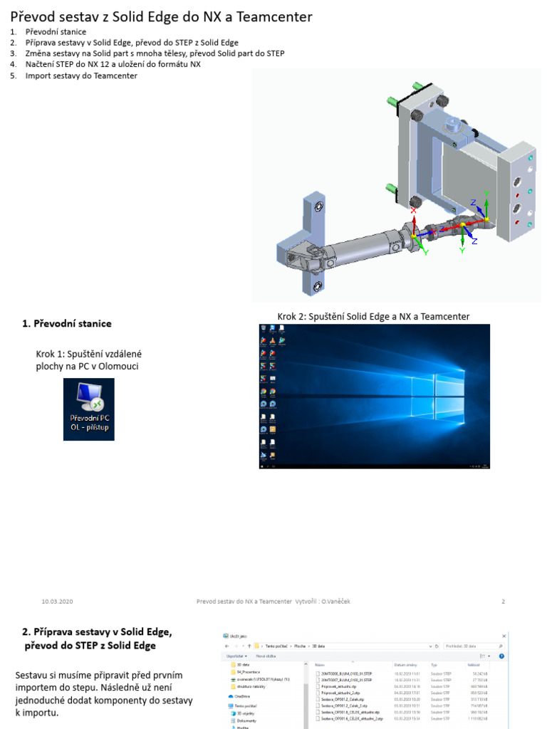 Prevod Sestav Z Solid Edge Do NX A Teamcenter - 01 | PDF