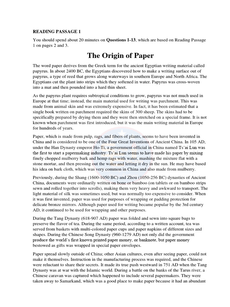 The Origin and History of Paper | PDF | Papermaking | Paper