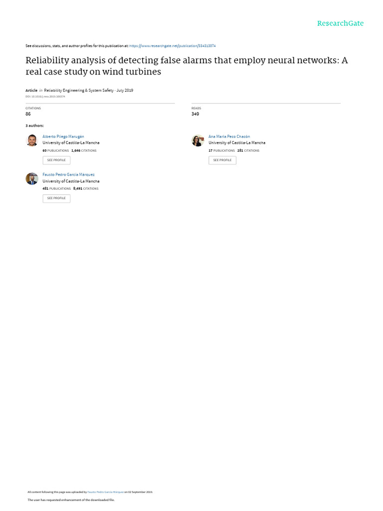 Reliability Analysis of Detecting False Alarms That Employ Neural Networks A Real Case Study On ...