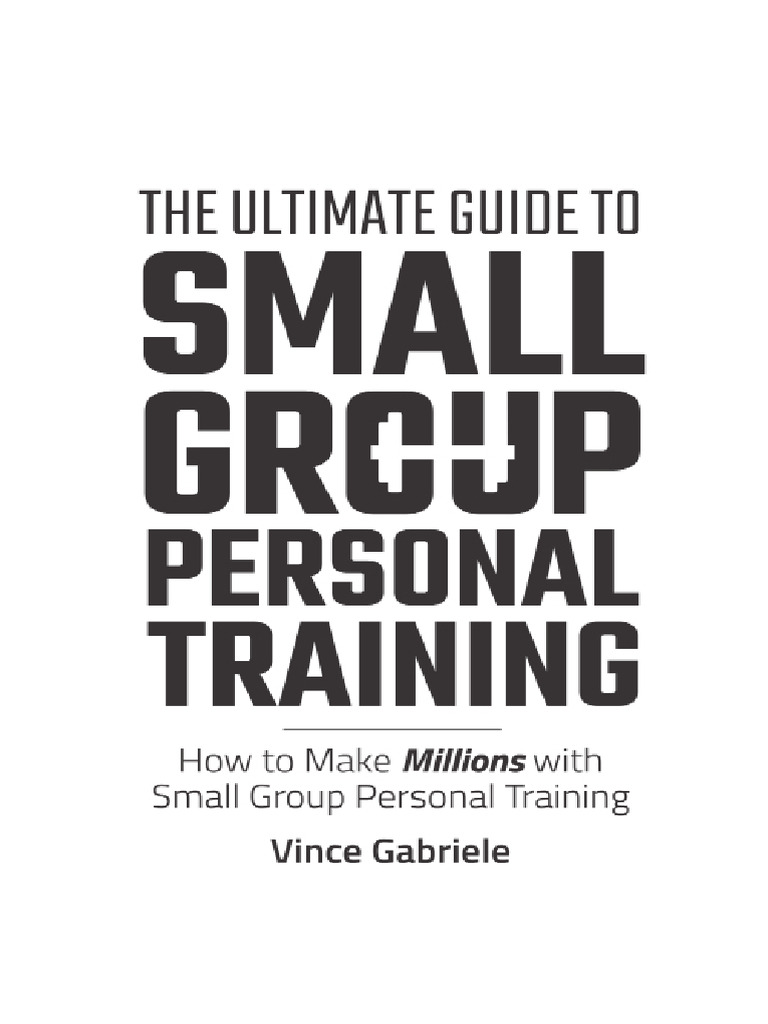 Small Group Training Success Guide | PDF | Self-Improvement | Lifestyle