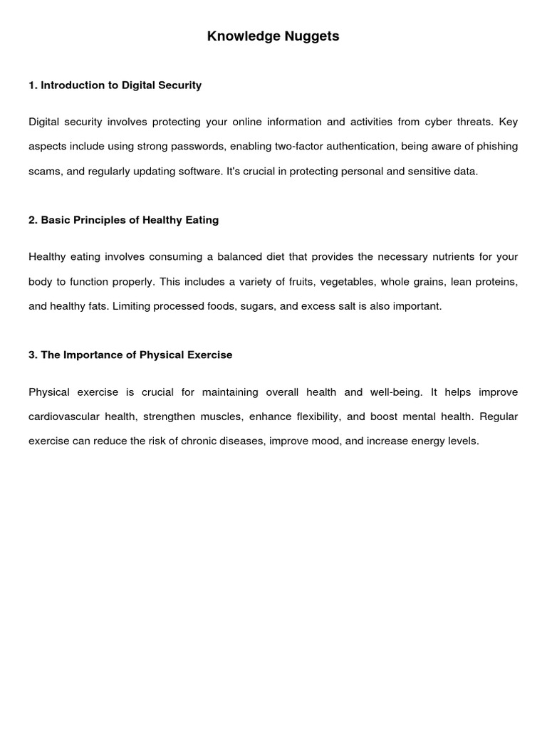 Knowledge Nuggets 3 | PDF