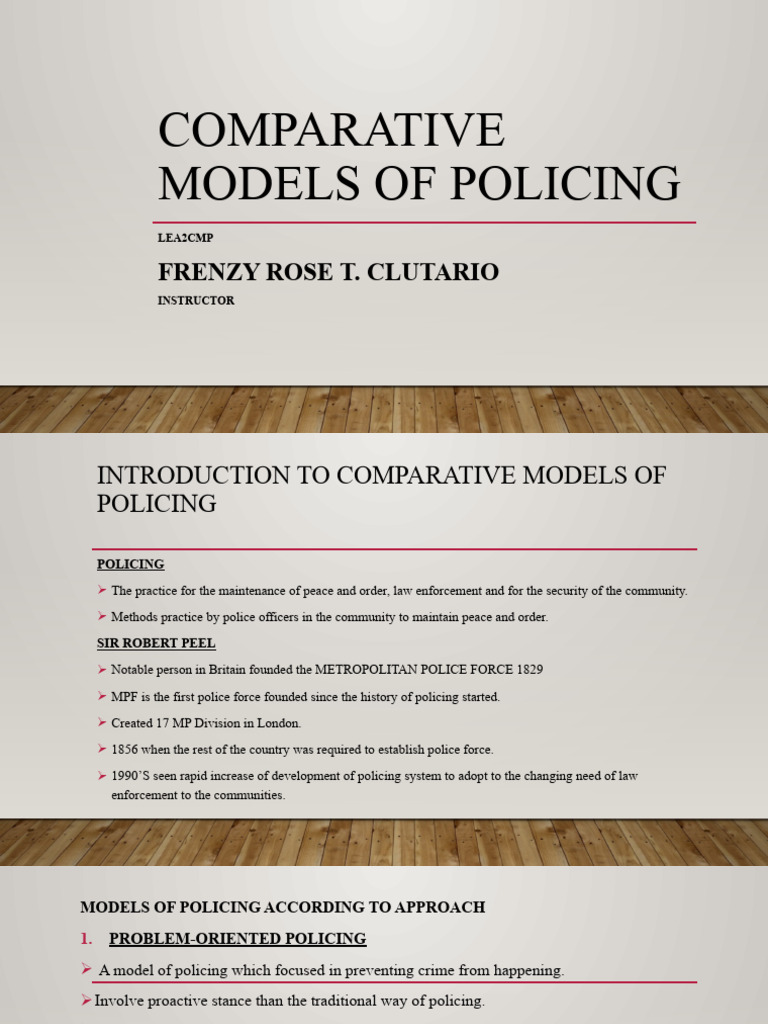 Comparative Models of Policing | PDF | Police | Crimes